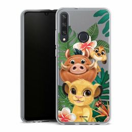 DeinDesign Handyhülle Timon und Pumbaa König der Löwen Disney, Huawei Y6p Silikon Hülle Bumper Case Handy Schutzhülle, weiß, transparent