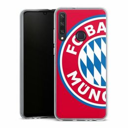 DeinDesign Handyhülle FC Bayern München Offizielles Lizenzprodukt FCB Großes FCB Logo Rot, Huawei Y6p Silikon Hülle Bumper Case Handy Schutzhülle