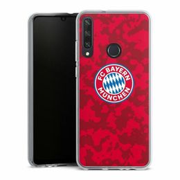DeinDesign Handyhülle FC Bayern München Camouflage FCB Camouflage Muster FCB, Huawei Y6p Silikon Hülle Bumper Case Handy Schutzhülle, weiß