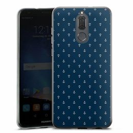 DeinDesign Handyhülle Anker Segeln Muster Anchors Dark, Huawei Mate 10 lite Silikon Hülle Bumper Case Handy Schutzhülle, weiß, transparent