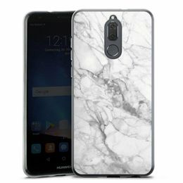 DeinDesign Handyhülle Stein Marmor Muster Marmor, Huawei Mate 10 lite Silikon Hülle Bumper Case Handy Schutzhülle, weiß, transparent