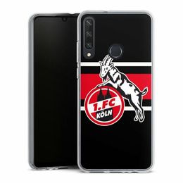 DeinDesign Handyhülle 1. FC Köln Offizielles Lizenzprodukt Colour Stripes 1.FC, Huawei Y6p Silikon Hülle Bumper Case Handy Schutzhülle, weiß
