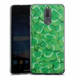 DeinDesign Handyhülle Glücksbringer Klee Glück Clovers, Huawei Mate 10 lite Silikon Hülle Bumper Case Handy Schutzhülle, weiß, transparent