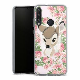 DeinDesign Handyhülle Bambi Disney Offizielles Lizenzprodukt Bambi Flower Child, Huawei Y6p Silikon Hülle Bumper Case Handy Schutzhülle, weiß