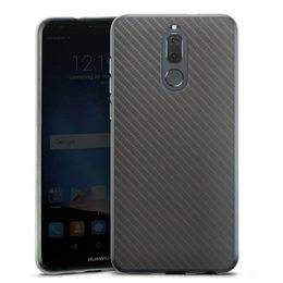 DeinDesign Handyhülle Metallic Look Muster Carbon Carbon, Huawei Mate 10 lite Silikon Hülle Bumper Case Handy Schutzhülle, weiß, transparent