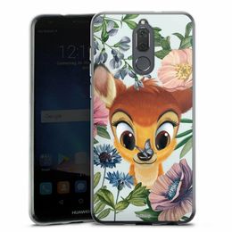 DeinDesign Handyhülle Disney Blumen Bambi Bloomy Bambi, Huawei Mate 10 lite Silikon Hülle Bumper Case Handy Schutzhülle, weiß, transparent