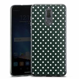 DeinDesign Handyhülle Punkte Retro Polka Dots Polka Dots - schwarz und weiß, Huawei Mate 10 lite Silikon Hülle Bumper Case Handy Schutzhülle
