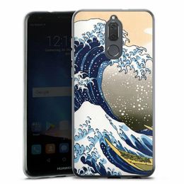 DeinDesign Handyhülle Katsushika Hokusai Die große Welle vor Kanagawa Kunst, Huawei Mate 10 lite Silikon Hülle Bumper Case Handy Schutzhülle, weiß