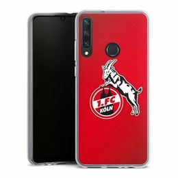 DeinDesign Handyhülle 1. FC Köln Offizielles Lizenzprodukt EffZeh 1. FC Köln rot, Huawei Y6p Silikon Hülle Bumper Case Handy Schutzhülle, weiß