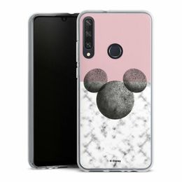 DeinDesign Handyhülle Disney Marmor Minnie Mouse Mickey Mouse Marmor, Huawei Y6p Silikon Hülle Bumper Case Handy Schutzhülle, weiß, transparent
