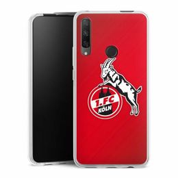 DeinDesign Handyhülle 1. FC Köln Offizielles Lizenzprodukt EffZeh 1. FC Köln rot, Huawei Honor 9X Silikon Hülle Bumper Case Handy Schutzhülle, weiß