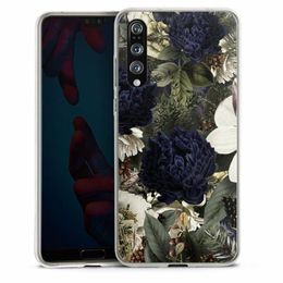 DeinDesign Handyhülle Utart Vintage Blumen Natur Blumen, Huawei P20 Pro Silikon Hülle Bumper Case Handy Schutzhülle, weiß, transparent