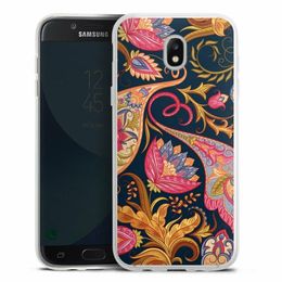 DeinDesign Handyhülle Muster Ornamente Mandala Floral Autumn 1, Samsung Galaxy J5 (2017) Silikon Hülle Bumper Case Handy Schutzhülle, weiß