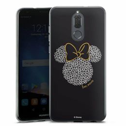 DeinDesign Handyhülle Minnie Mouse Disney Muster Minnie Black and White, Huawei Mate 10 lite Silikon Hülle Bumper Case Handy Schutzhülle, weiß