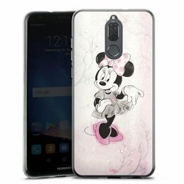 DeinDesign Handyhülle Minnie Mouse Disney Vintage Minnie Watercolor, Huawei Mate 10 lite Silikon Hülle Bumper Case Handy Schutzhülle, weiß