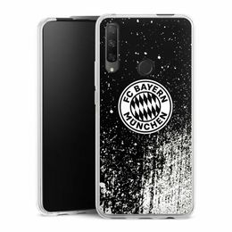 DeinDesign Handyhülle FC Bayern München Offizielles Lizenzprodukt FCB Splatter Schwarz - FCB, Huawei Honor 9X Silikon Hülle Bumper Case Handy Schutzhü