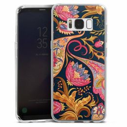 DeinDesign Handyhülle Muster Ornamente Mandala Floral Autumn 1, Samsung Galaxy S8 Silikon Hülle Bumper Case Handy Schutzhülle, weiß, transparent