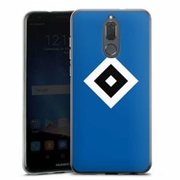 DeinDesign Handyhülle HSV Logo Hamburger SV HSV Blau, Huawei Mate 10 lite Silikon Hülle Bumper Case Handy Schutzhülle, weiß, transparent