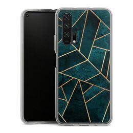 DeinDesign Handyhülle Stein Gold & Kupfer Elisabeth Fredriksson Deep Teal Stone Gold Print, Huawei Honor 20 Pro Silikon Hülle Bumper Case Handy Schutz