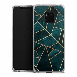 DeinDesign Handyhülle Stein Gold & Kupfer Elisabeth Fredriksson Deep Teal Stone Gold Print, Huawei Mate 20 Pro Silikon Hülle Bumper Case Handy Schutzh