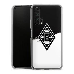 DeinDesign Handyhülle Borussia Mönchengladbach Gladbach Borussia Scratch Schwarz-Weiss, Huawei Honor 20 Pro Silikon Hülle Bumper Case Handy Schutzhüll