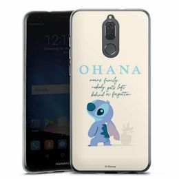 DeinDesign Handyhülle Lilo & Stitch Offizielles Lizenzprodukt Disney Ohana Stitch, Huawei Mate 10 lite Silikon Hülle Bumper Case Handy Schutzhülle