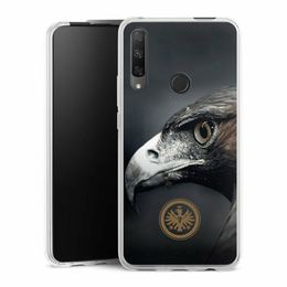 DeinDesign Handyhülle Eintracht Frankfurt Offizielles Lizenzprodukt Adler, Huawei Honor 9X Silikon Hülle Bumper Case Handy Schutzhülle, weiß