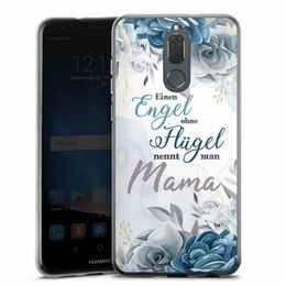 DeinDesign Handyhülle Muttertag Mama Blumen Engel Mama Blumen, Huawei Mate 10 lite Silikon Hülle Bumper Case Handy Schutzhülle, weiß, transparent