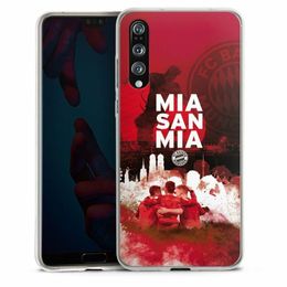DeinDesign Handyhülle FCB Mia San Mia FC Bayern München FCB - MIA SAN MIA, Huawei P20 Pro Silikon Hülle Bumper Case Handy Schutzhülle, weiß