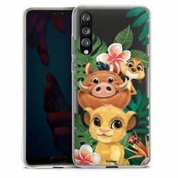 DeinDesign Handyhülle Timon und Pumbaa König der Löwen Disney, Huawei P20 Pro Silikon Hülle Bumper Case Handy Schutzhülle, weiß, transparent