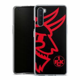 DeinDesign Handyhülle Offizielles Lizenzprodukt 1.FCK Dauerkarte, OnePlus Nord Silikon Hülle Bumper Case Handy Schutzhülle, weiß, transparent