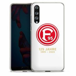 DeinDesign Handyhülle Logo 125 Jahre Fortuna Weiß, Huawei P20 Pro Silikon Hülle Bumper Case Handy Schutzhülle, transparent