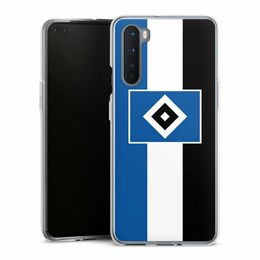 DeinDesign Handyhülle HSV Streifen Hamburger SV HSV Streifen - Blau-Weiß-Schwarz, OnePlus Nord Silikon Hülle Bumper Case Handy Schutzhülle
