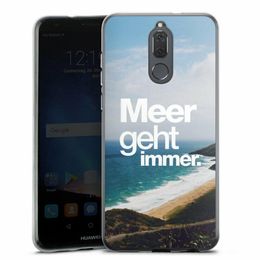 DeinDesign Handyhülle Meer Urlaub Sommer Meer geht immer, Huawei Mate 10 lite Silikon Hülle Bumper Case Handy Schutzhülle, weiß, transparent