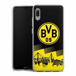 DeinDesign Handyhülle BVB Borussia Dortmund Stadion BVB Two Tone, Huawei Y6 (2019) Silikon Hülle Bumper Case Handy Schutzhülle, weiß, transparent