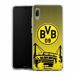 DeinDesign Handyhülle Stadion BVB Borussia Dortmund BVB Dots, Huawei Y6 (2019) Silikon Hülle Bumper Case Handy Schutzhülle, weiß, transparent