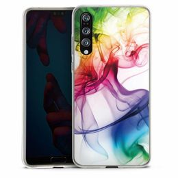 DeinDesign Handyhülle Farbe Wasser Regenbogen Strange waft, Huawei P20 Pro Silikon Hülle Bumper Case Handy Schutzhülle, weiß, transparent
