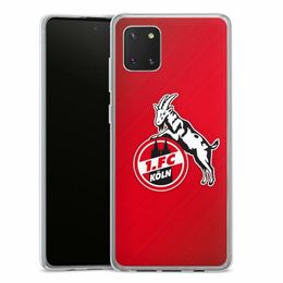 DeinDesign Handyhülle 1. FC Köln Offizielles Lizenzprodukt EffZeh 1. FC Köln rot, Samsung Galaxy Note 10 lite Silikon Hülle Bumper Case Smartphone Cov