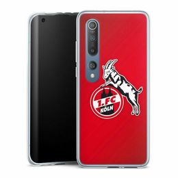 DeinDesign Handyhülle 1. FC Köln Offizielles Lizenzprodukt EffZeh 1. FC Köln rot, Xiaomi Mi 10 Silikon Hülle Bumper Case Handy Schutzhülle, weiß