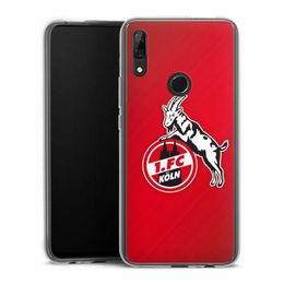 DeinDesign Handyhülle 1. FC Köln Offizielles Lizenzprodukt EffZeh 1. FC Köln rot, Huawei P Smart Z Silikon Hülle Bumper Case Handy Schutzhülle, weiß