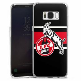 DeinDesign Handyhülle 1. FC Köln Offizielles Lizenzprodukt Colour Stripes 1.FC, Samsung Galaxy S8 Silikon Hülle Bumper Case Handy Schutzhülle, weiß