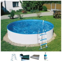 Konifera Rundpool Milos I (Set), 5-tlg., ØxH: 300x110 cm, weiß