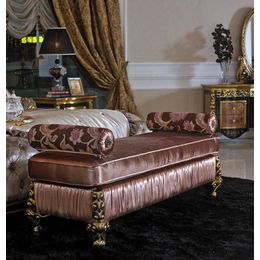 JVmoebel Hockerbank, Chaiselounge Antik Stil Sofa Liege Couch Liegen Textil Barock Rokoko