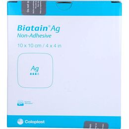 Biatain Ag Schaumverband 10x10 cm nicht haftend 5 St