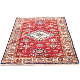 morgenland Wollteppich »Kazak Teppich handgeknüpft rot«, rechteckig, 6 mm Höhe rot