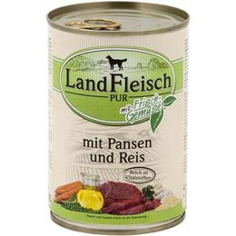 LANDFLEISCH Dog Pur Pansen & Reis 12 x 400g