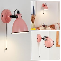 hofstein Selki Wandleuchte Pink, Schwarz, 1-flammig