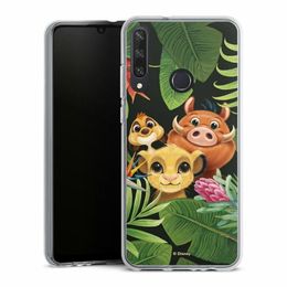 DeinDesign Handyhülle Disney Simba Timon und Pumbaa Simbas Friends, Huawei Y6p Silikon Hülle Bumper Case Handy Schutzhülle, weiß, transparent