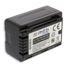 mtb more energy [BAT-459 - Li-Ion] Kamera-Akku kompatibel mit Akku-Typ Panasonic VW-VBT190 1780 mAh (3,6 V), passend für: Panasonic HC-V130, V130EF-K,
