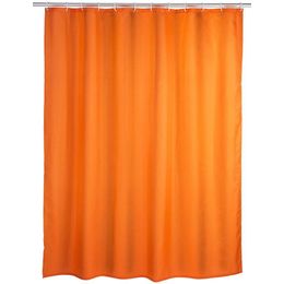 Wenko Duschvorhang Uni Orange Breite 180 cm, Höhe 200 cm, waschbar, orange